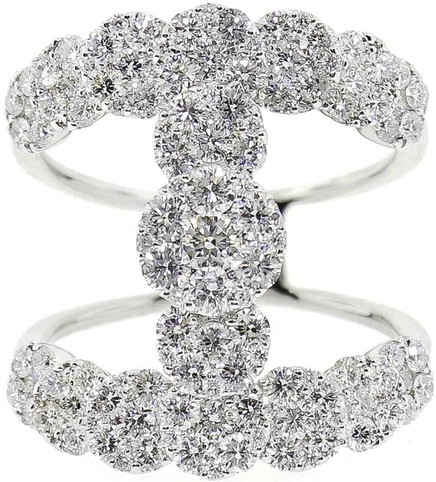 White Gold & Diamond Fashion Ring – Mazal Diamonds